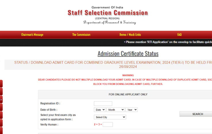 SSC CGL 2024 Admit Card: Find Your Region-Wise Download Links Now